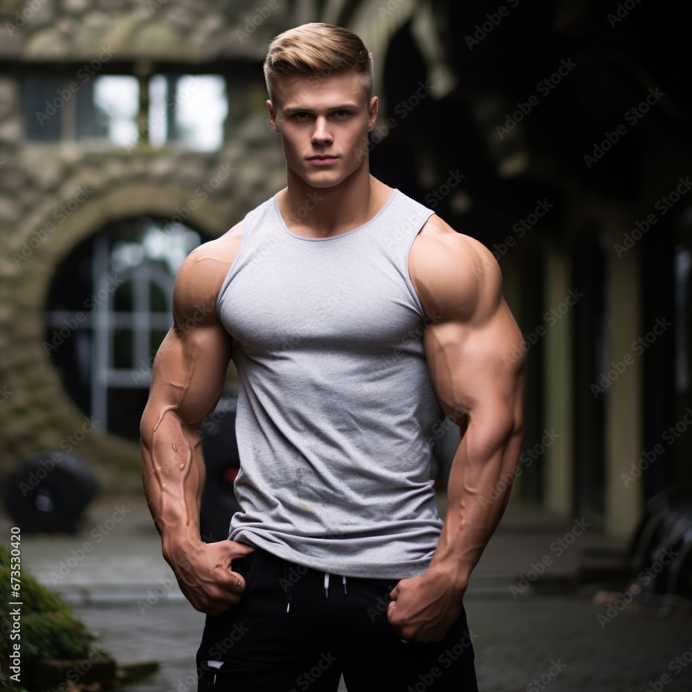 18 year old bodybuilder showing off his huge muscular body after ...