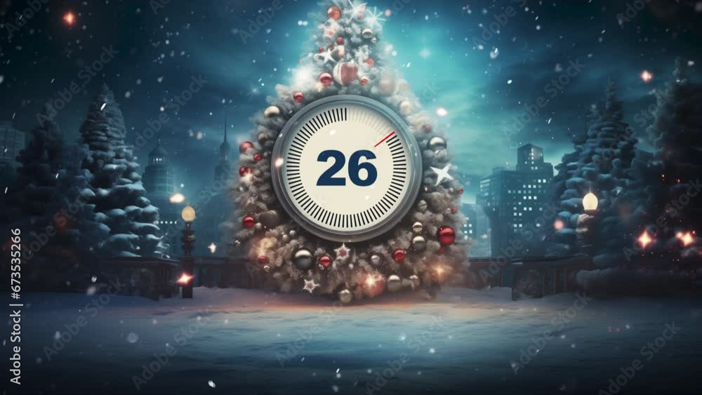 Christmas and New Years themed festive 30 second countdown clock for ...