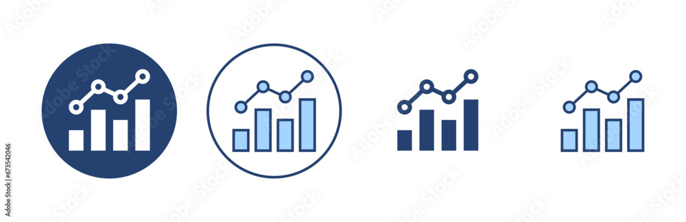 Growing graph icon vector. Chart sign and symbol. diagram icon Stock ...