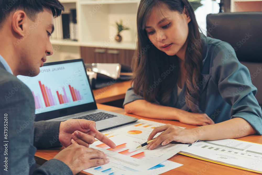 Business strategy team report chart, graph, infographic data analyze ...