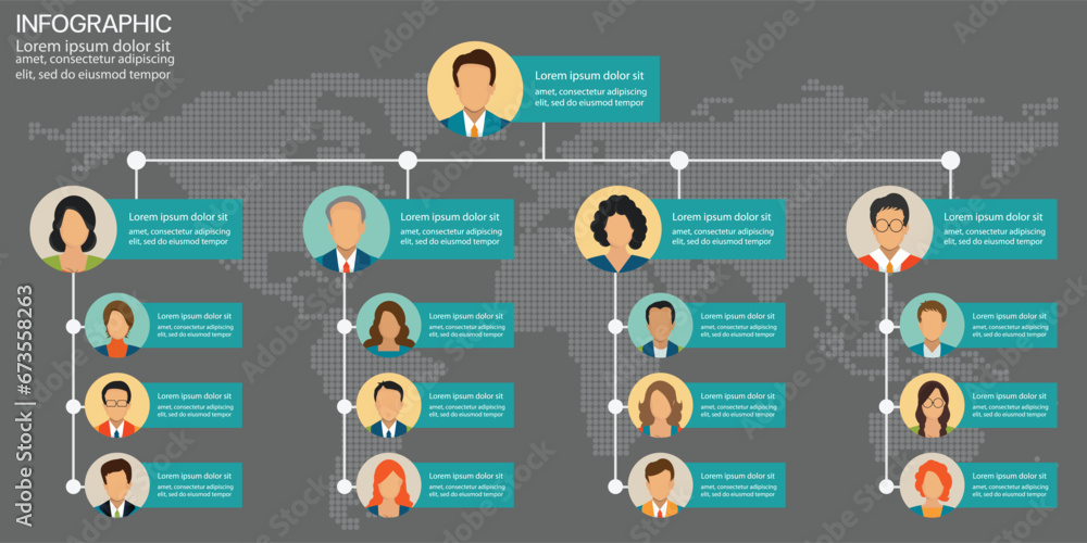 Business Hierarchy Infographics chart pattern design. Stock Vector ...