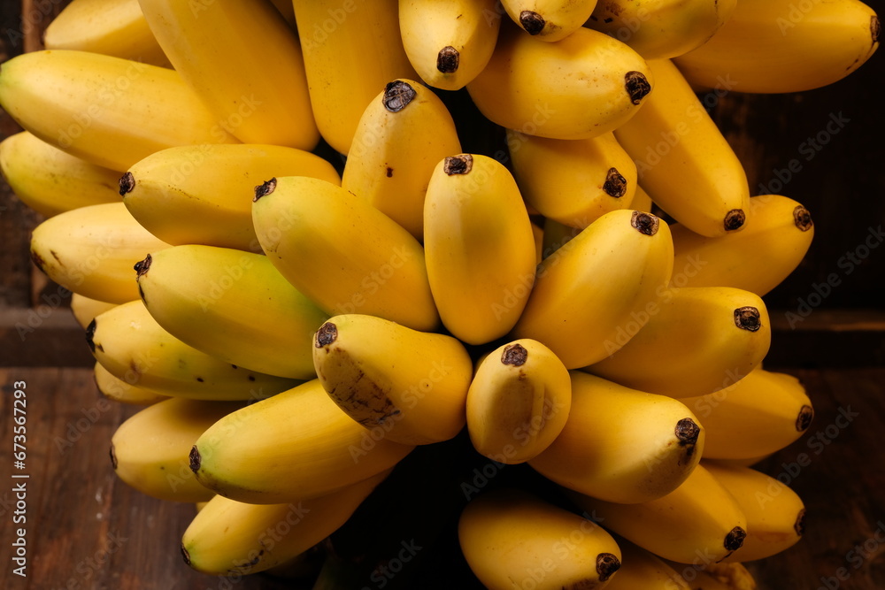 Lady Finger bananas are diploid cultivars of Musa acuminata. They are ...
