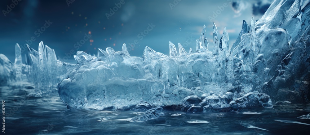 Manipulating a photo of digital art to create an ice cold effect Stock ...