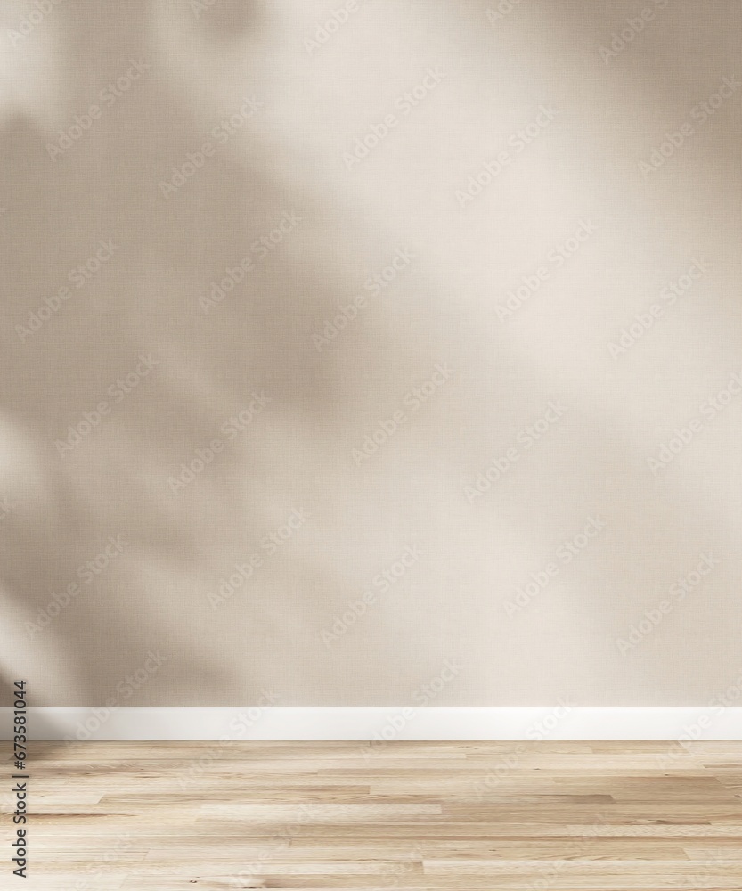 Blank clean beige cream fabric texture wallpaper wall, wood laminated ...