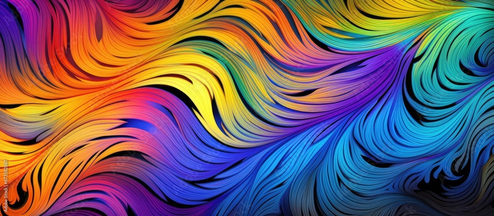 An artistic portrayal vibrant visuals and woven designs that can serve ...