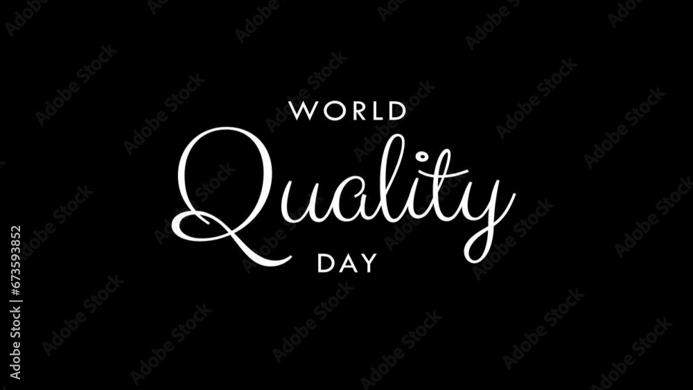 World Quality Day Text Animation. Excellent for banners, social media ...