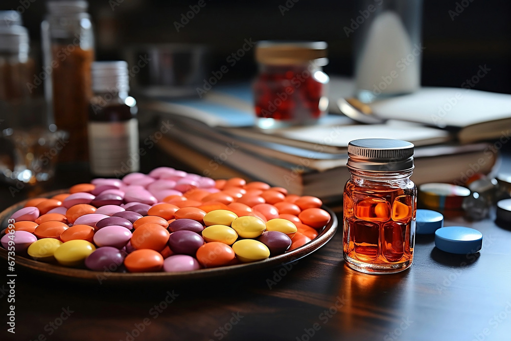 Pharmaceutical World: Striking visuals of pills, tablets, and a variety ...