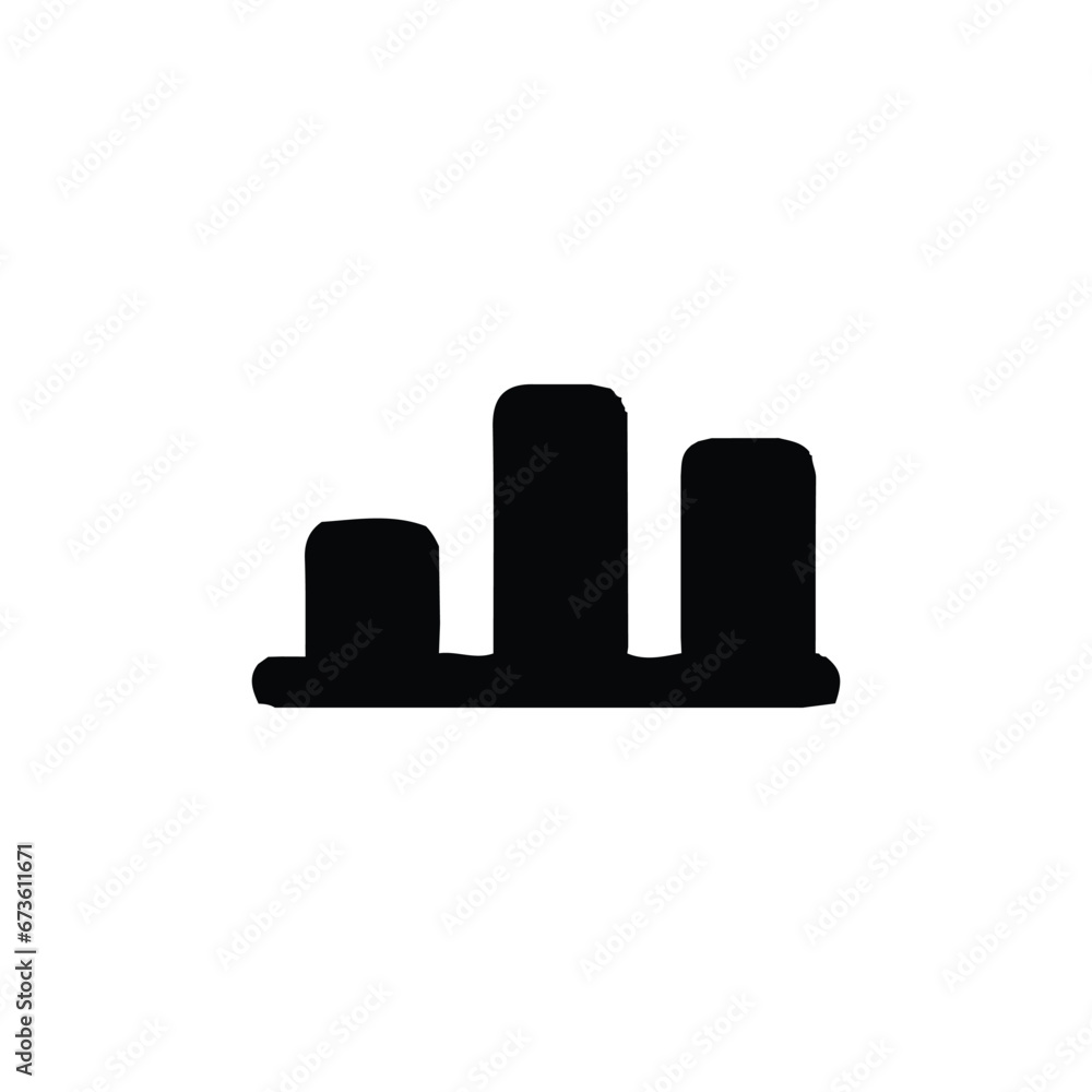 Chart icon. Simple style finance poster background symbol. Chart brand ...