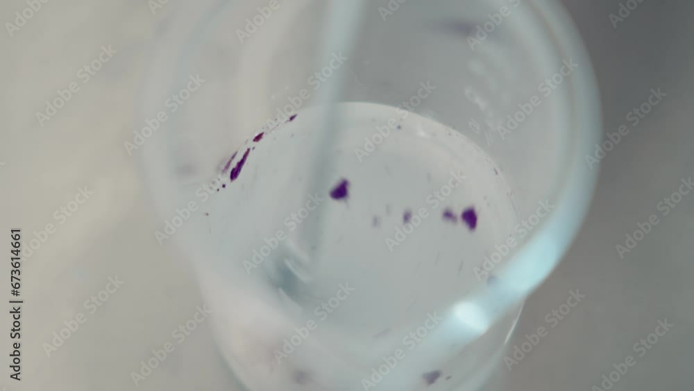 Pigment addition to serum solution. Pigments are used to create a ...
