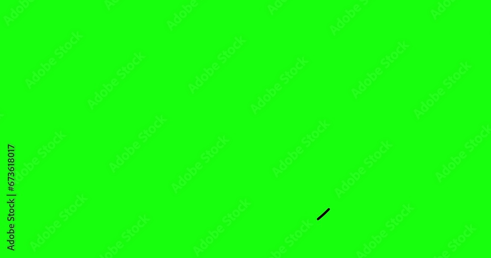 Chroma key self drawing continuous line animation circle icon ...