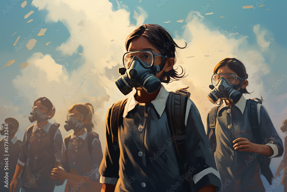 An Impactful Illustration Depicting the Harsh Reality of Air Pollution ...