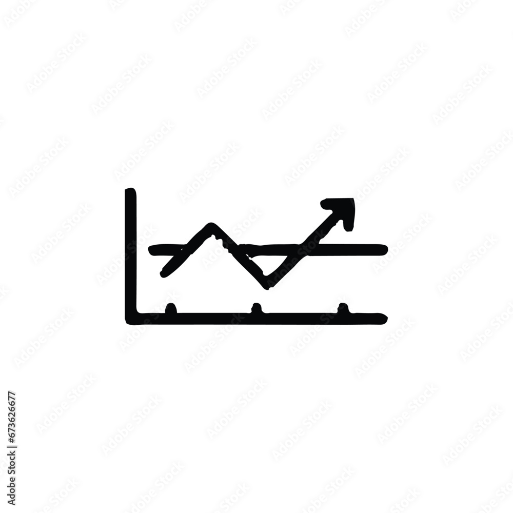 Chart icon. Simple style finance poster background symbol. Chart brand ...