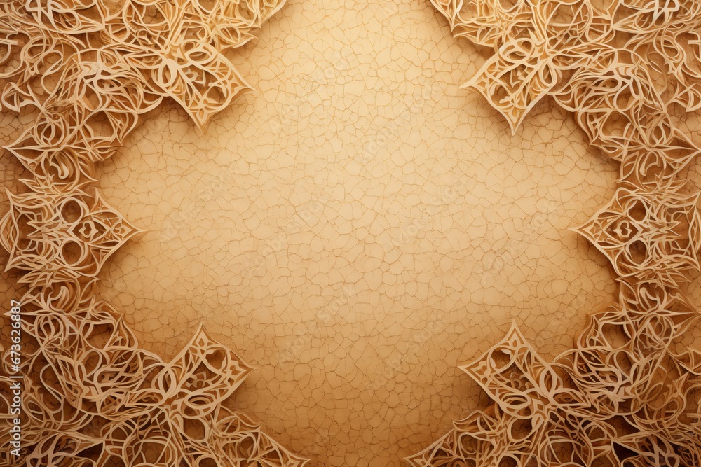 Islamic pattern border on textured backdrop background Stock Photo ...