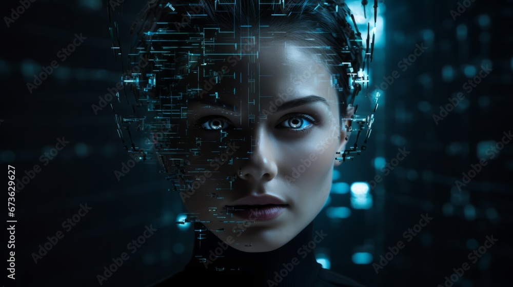 A concept image illustrating the dangers of deepfake technology Stock-Illustration | Adobe Stock