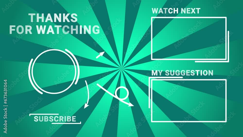 outro end screen video next video my suggestion green screen animation ...