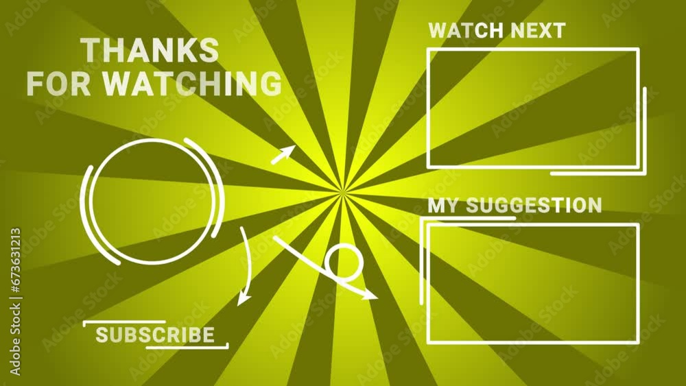 outro end screen video next video my suggestion green screen animation ...