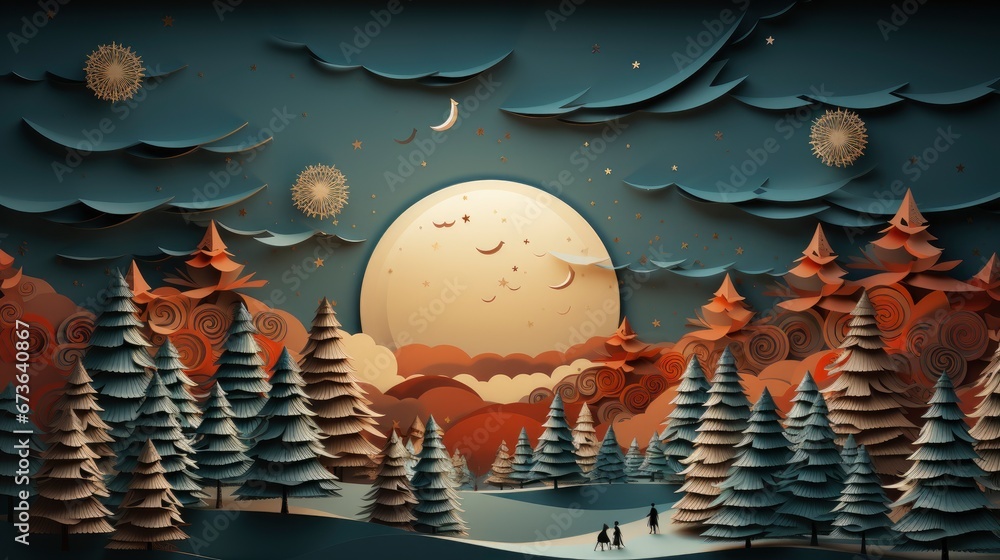 Paper Style Christmas Season Background, Merry Christmas Background ,Hd ...