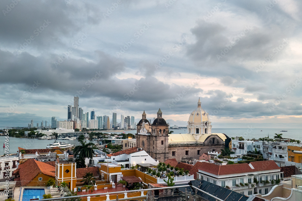 Cartagena de las Indias, panoramic view of the one of the most charming ...