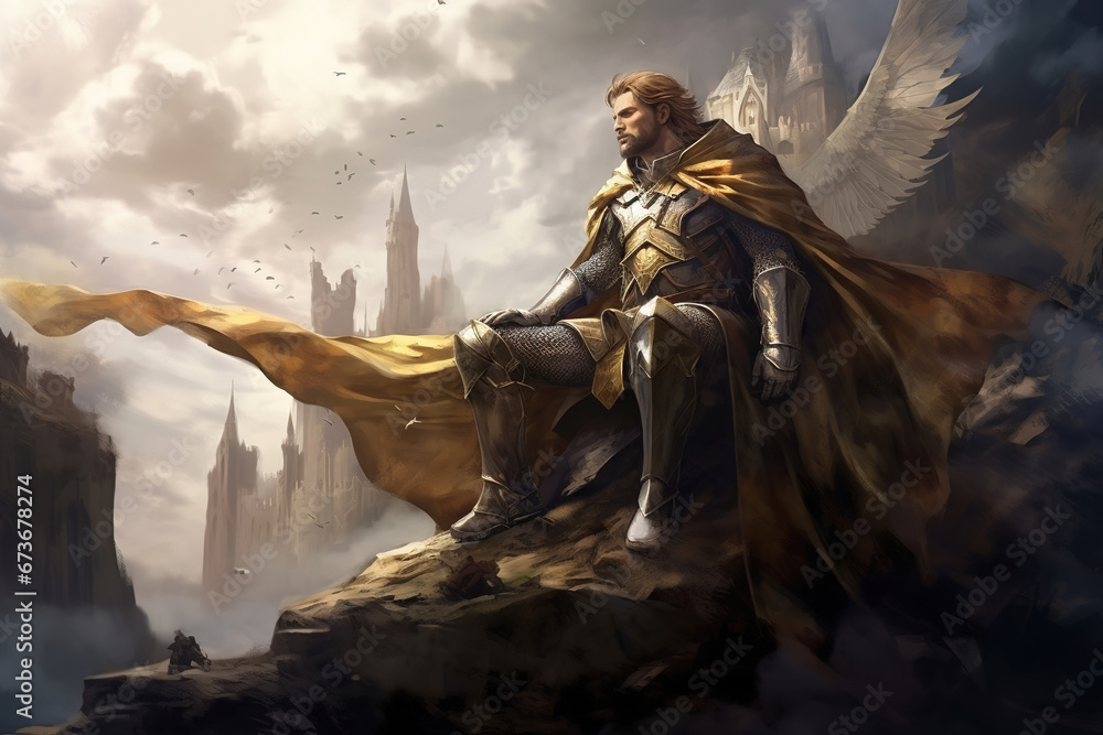 Biblical King David in the battlefield. Christian illustration. Old ...