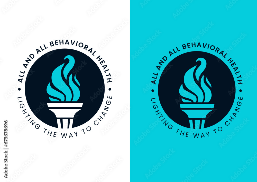 Vector simple torch logo design concept Stock Vector | Adobe Stock