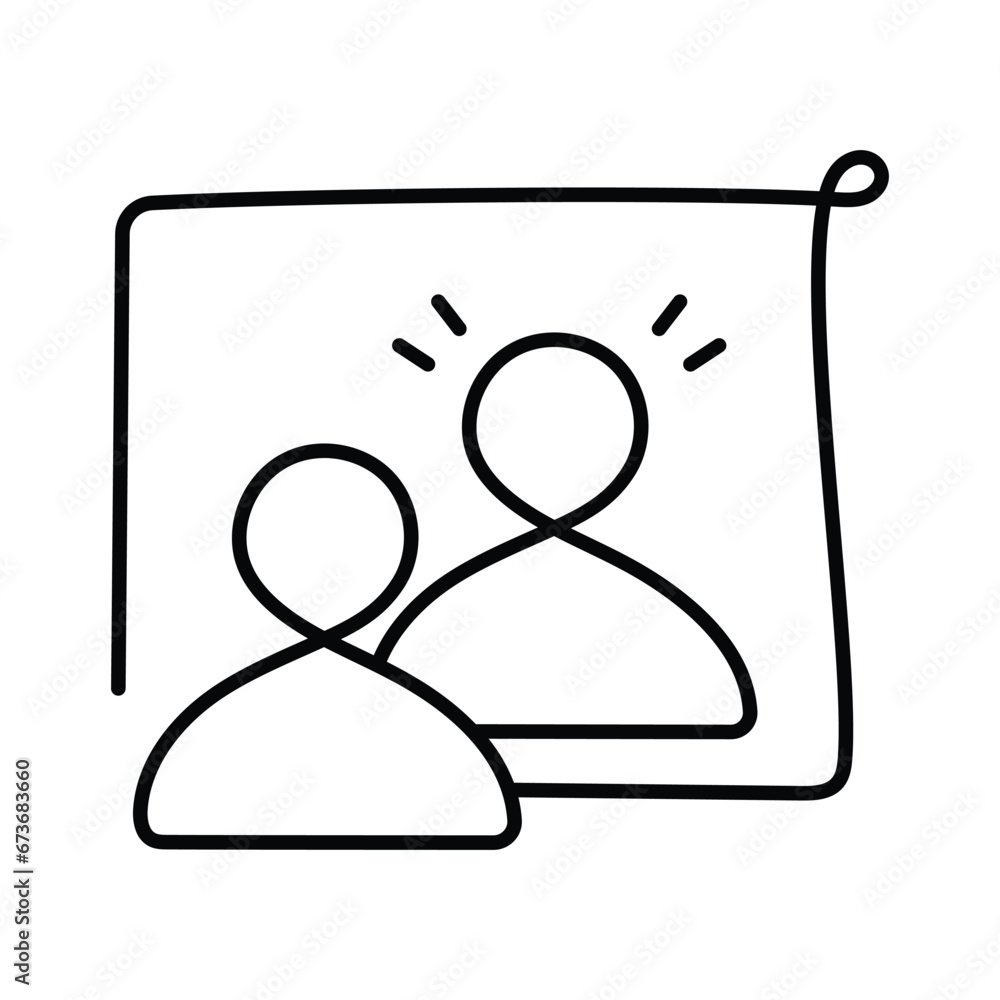 An icon featuring a person looking at themselves in a mirror ...