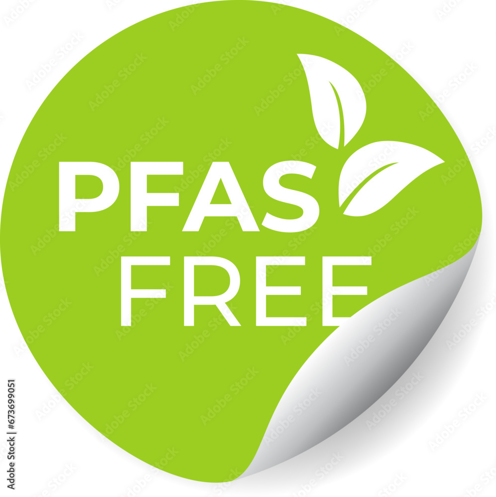 PFAS Free Label Badge, per- and polyfluoroalkyl substances, Icon ...