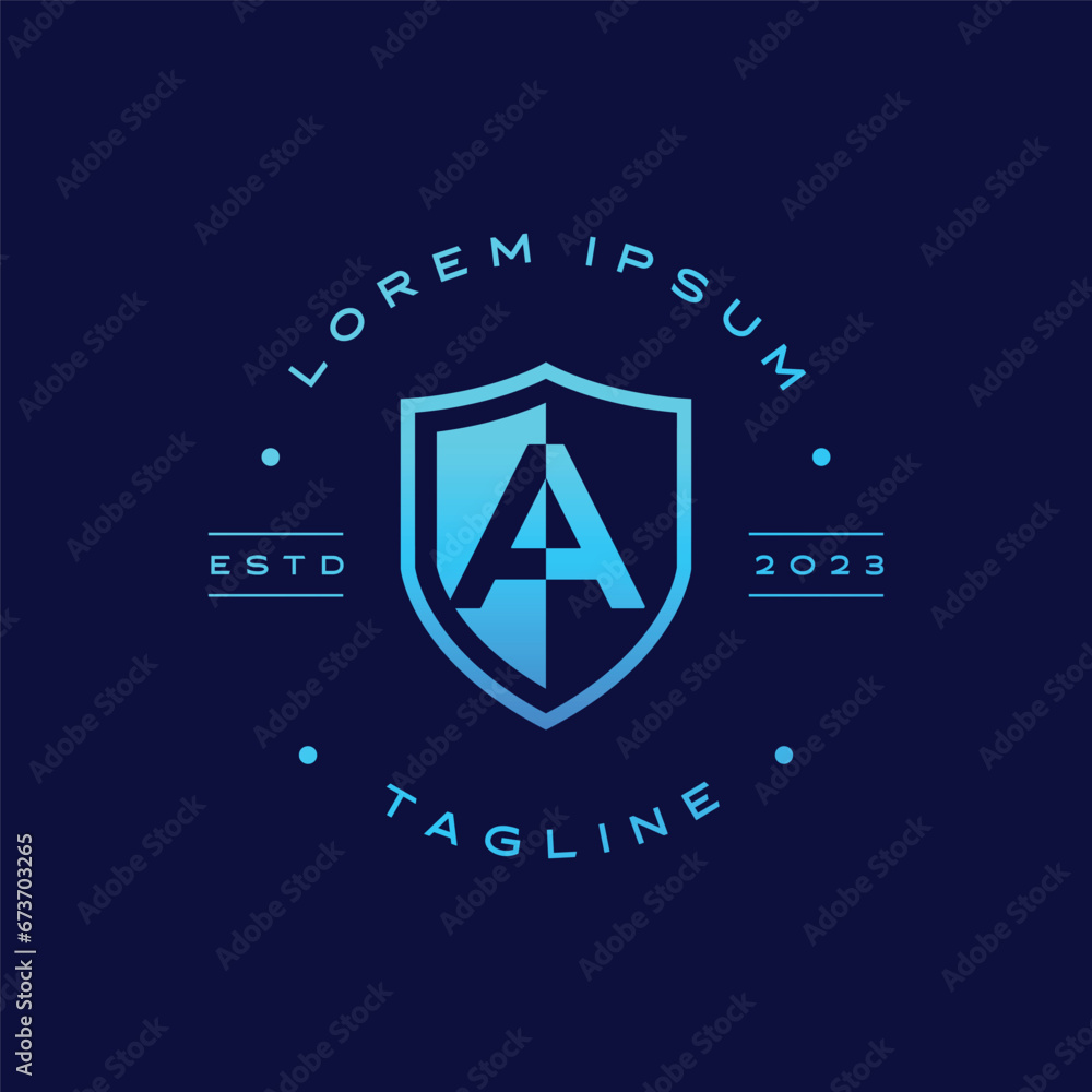 Security company A logo ready to use. Abstract symbol of security ...