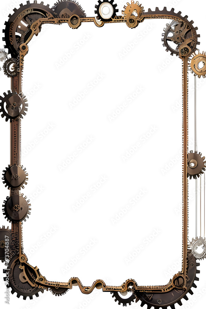 Steampunk border frame PNG transparent background Stock Illustration ...