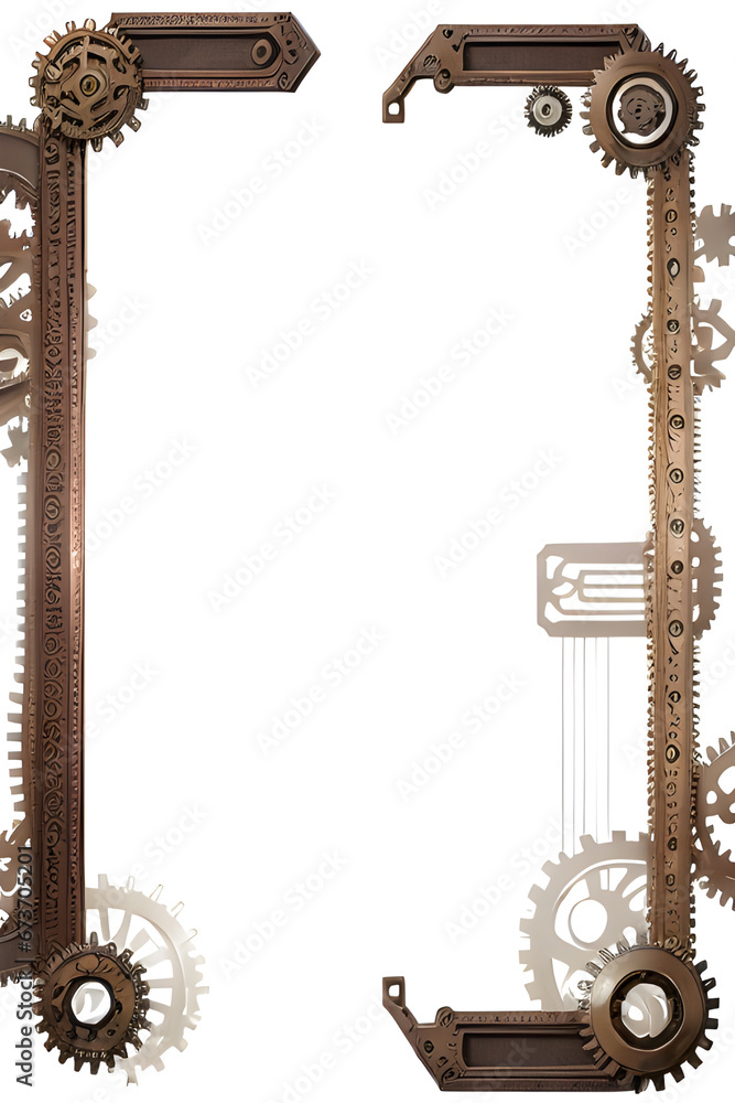 Steampunk border frame PNG transparent background Stock Illustration ...