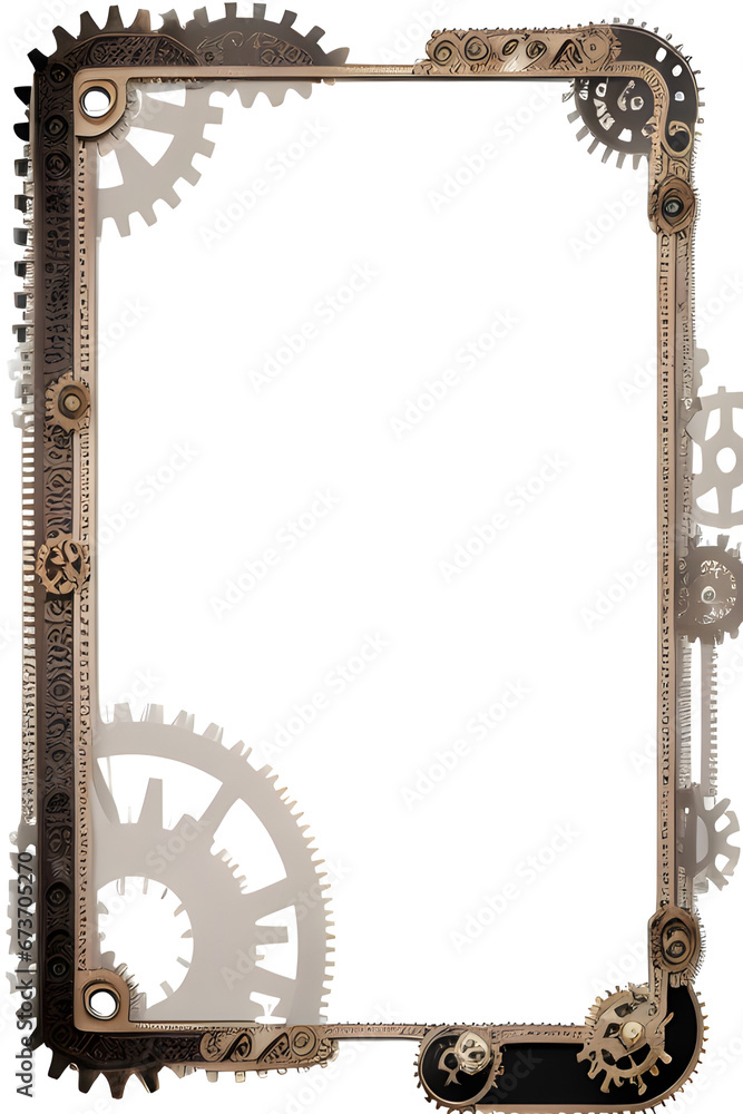 Steampunk border frame PNG transparent background Stock Illustration ...