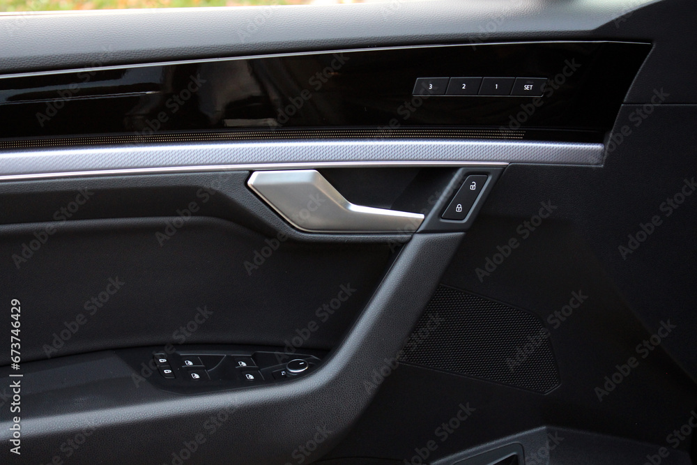 Premium Car door leather trim with windows control. Lux Car Inside Door ...