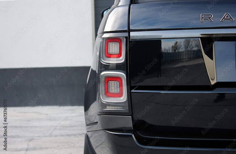 Vinnytsia, Ukraine; November 02, 2023. Black Land Rover Range Rover SV ...