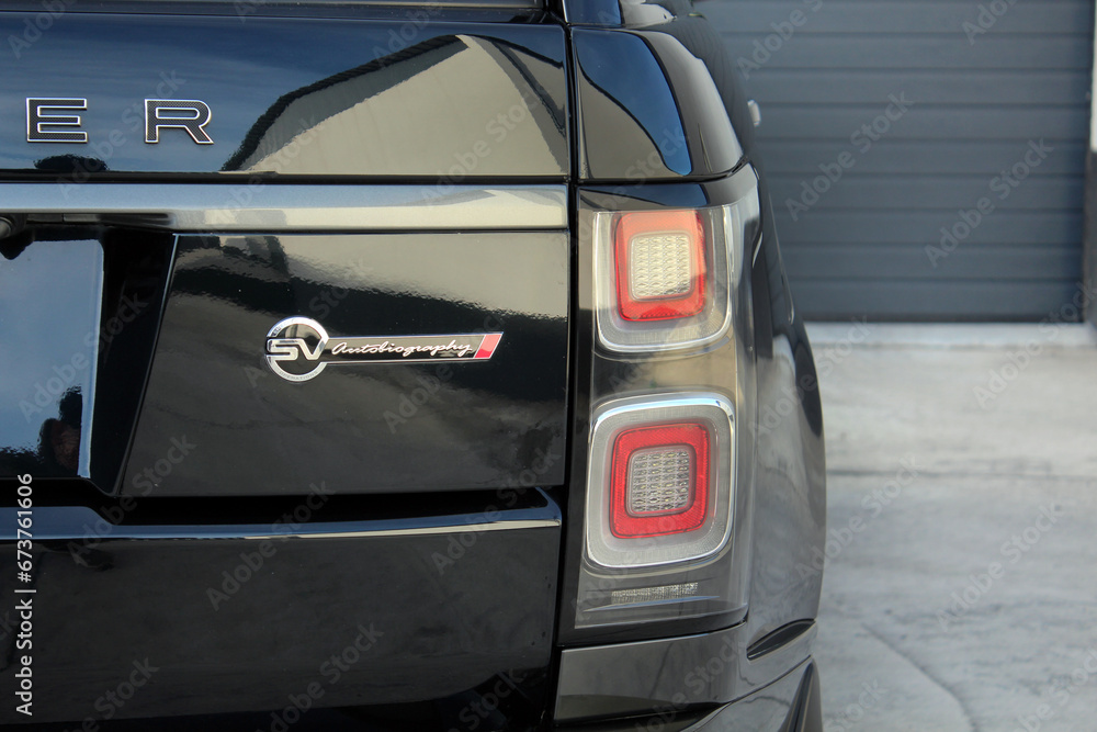 Vinnytsia, Ukraine; November 02, 2023. Black Land Rover Range Rover SV ...