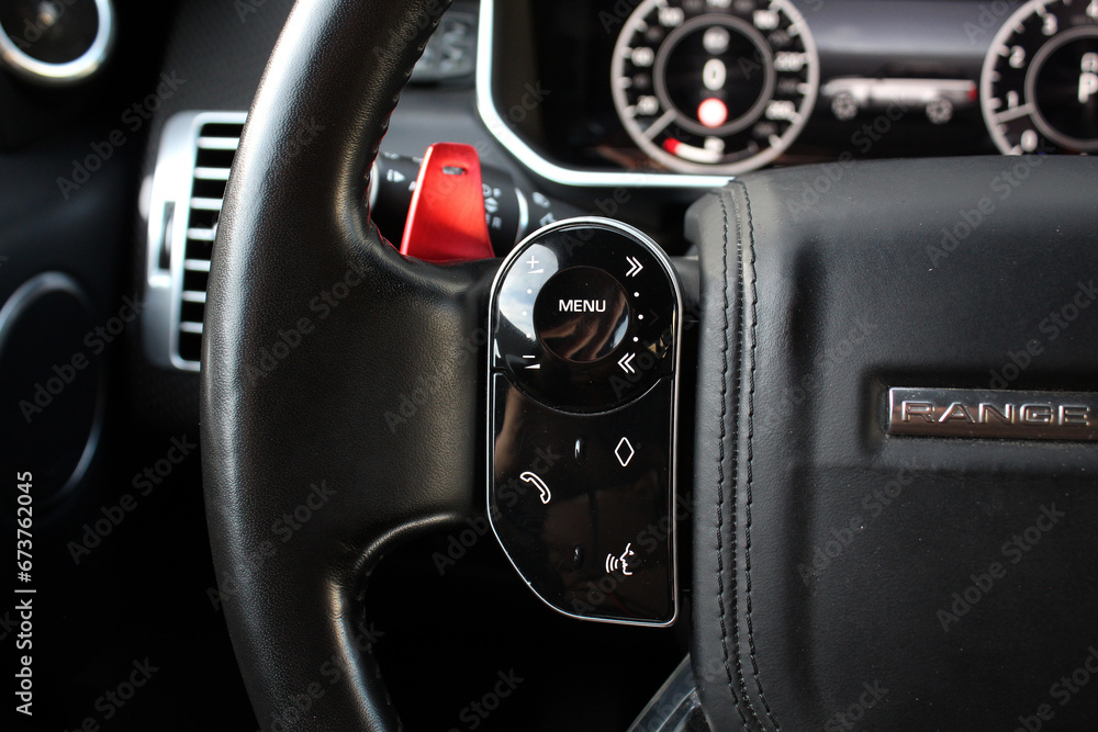 Vinnytsia, Ukraine; November 02, 2023. Black Land Rover Range Rover ...