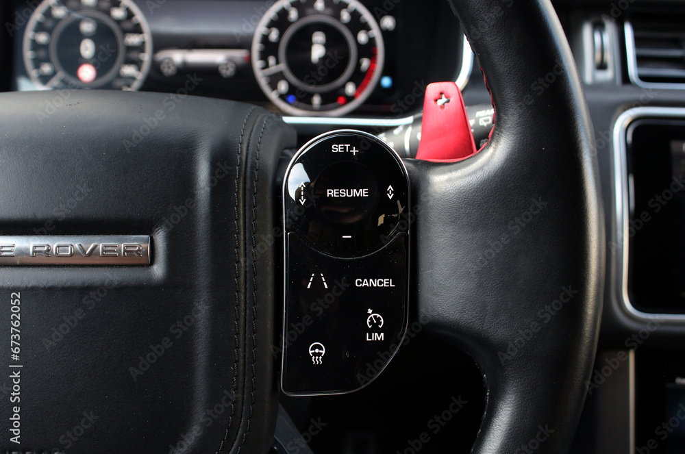 Vinnytsia, Ukraine; November 02, 2023. Black Land Rover Range Rover ...