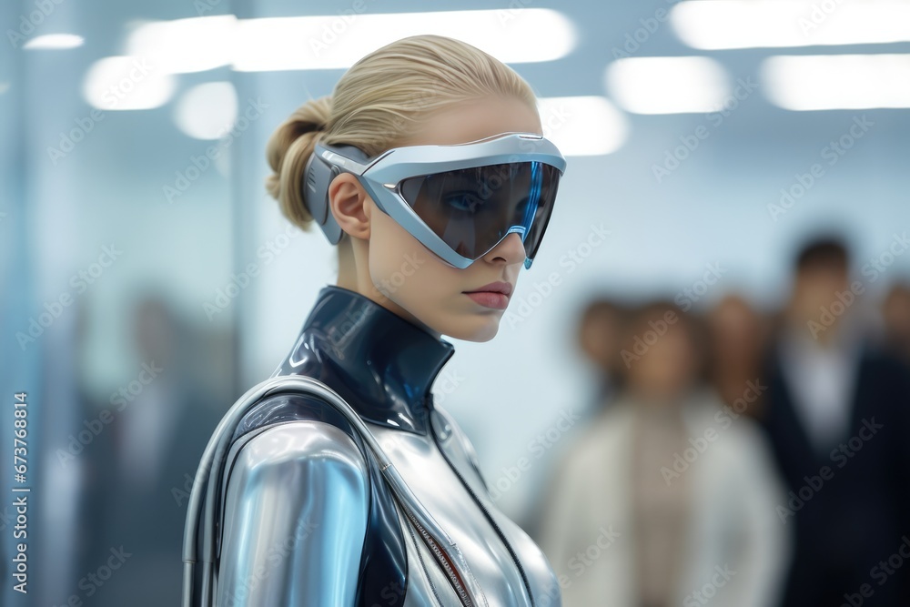 Futuristic Fashion Show With Beautiful Women Model And Futuristic ...