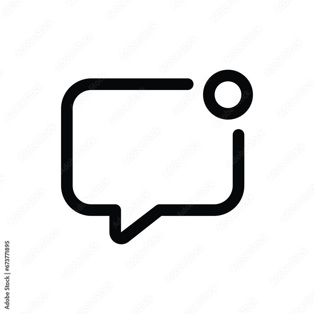 New Chat icon in trendy outline style isolated on white background. New ...