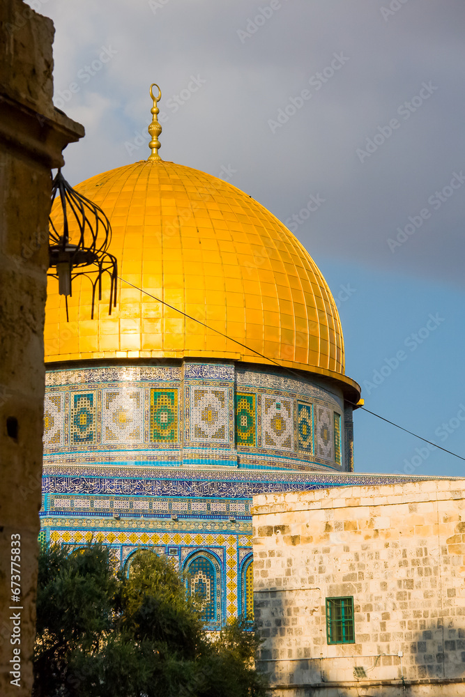 The Al-Aqsa mosque, Qibli Mosque or Qibli Chapel, المصلى القبلي, on the ...