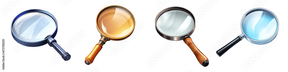 Magnifier clipart collection, vector, icons isolated on transparent ...