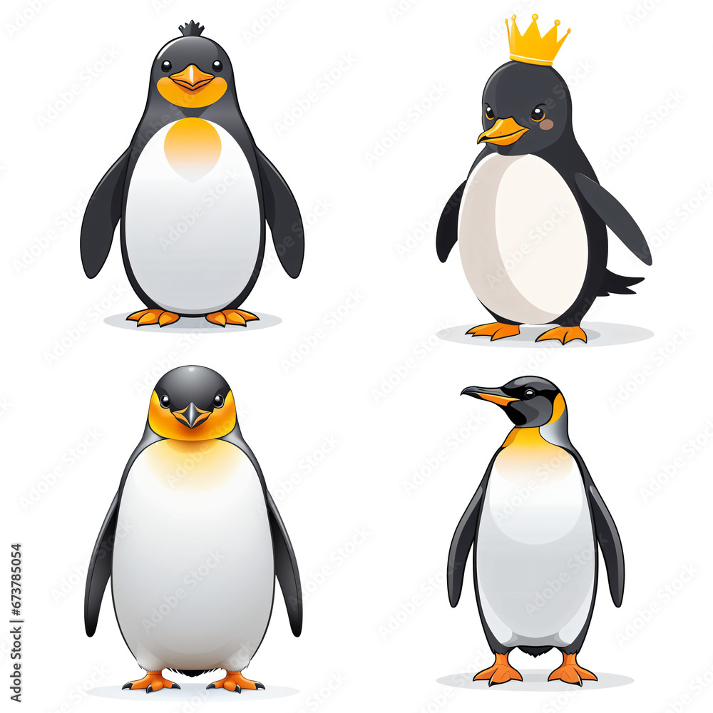 Penguin Perfection: Kawaii King Penguin App Icon isolated on ...