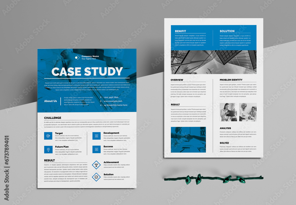 Case Study Layout Stock Template | Adobe Stock