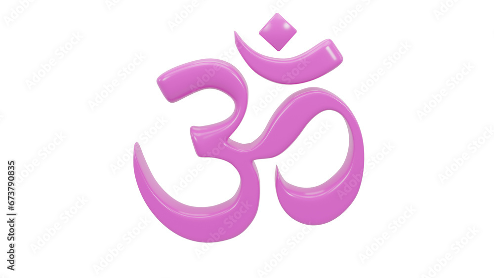 Om or Aum Indian sacred sound icon isolated on transparent background ...