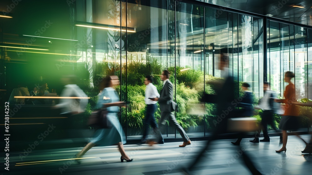 Green, sustainable and environmental office space with daily employee ...