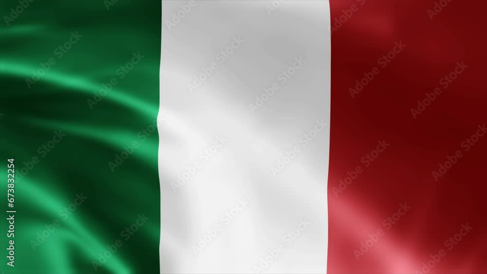 Italy flag is waving 3D animation. Italy flag waving in the wind ...