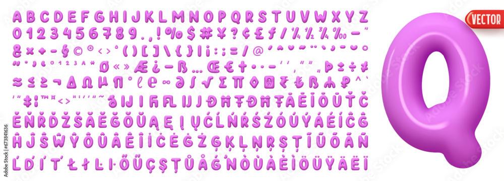 Multilingual font complete with all symbols and signs and numbers. Font ...