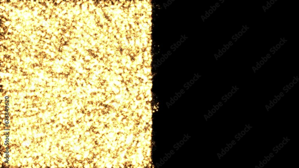 particles loop wall Transparent Video. Gold wall, glittering fill ...