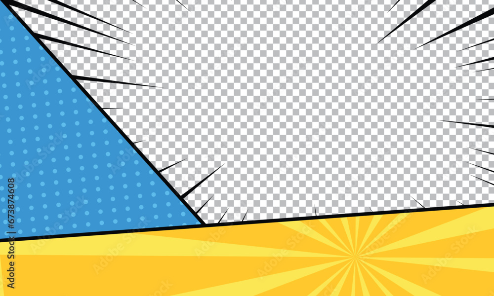 Blank comic cartoon scene template thumbnail background Stock Vector ...