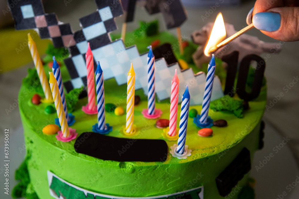 Chocolate birthday cake with chocolate ganache drip icing and happy ...