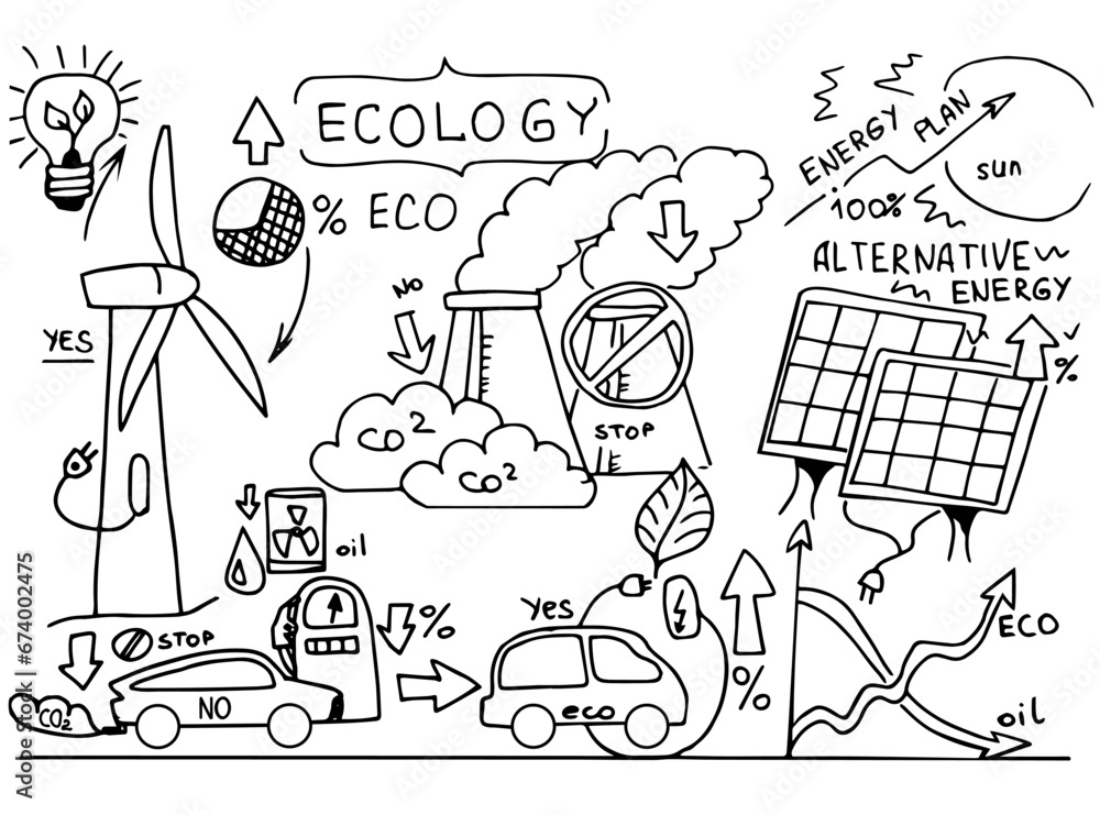 Alternative energy. Ecological lifestyle, sustainable developments ...