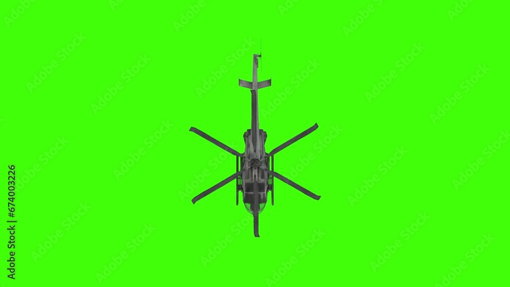 MD Helicopters MD 600 Realistic 3D flying with top view animation on ...